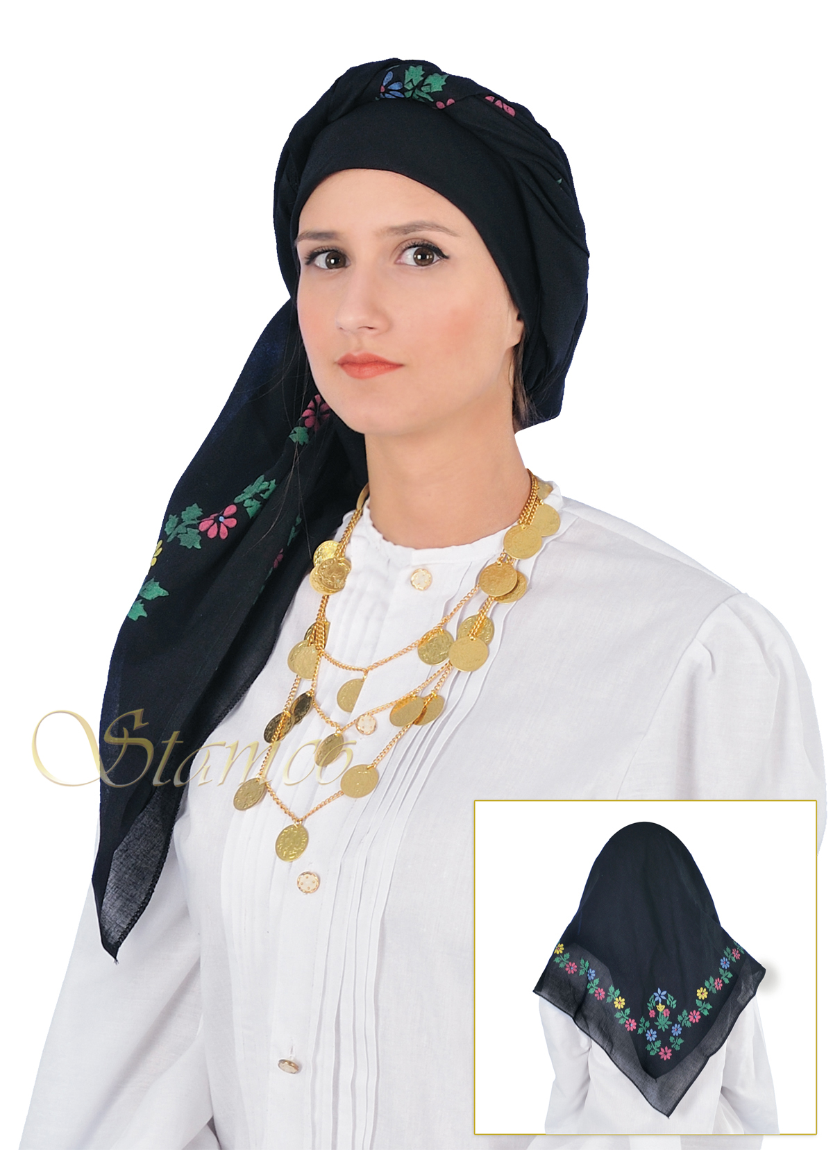 Traditional Scarf Greek Costume : greek-costumes.com