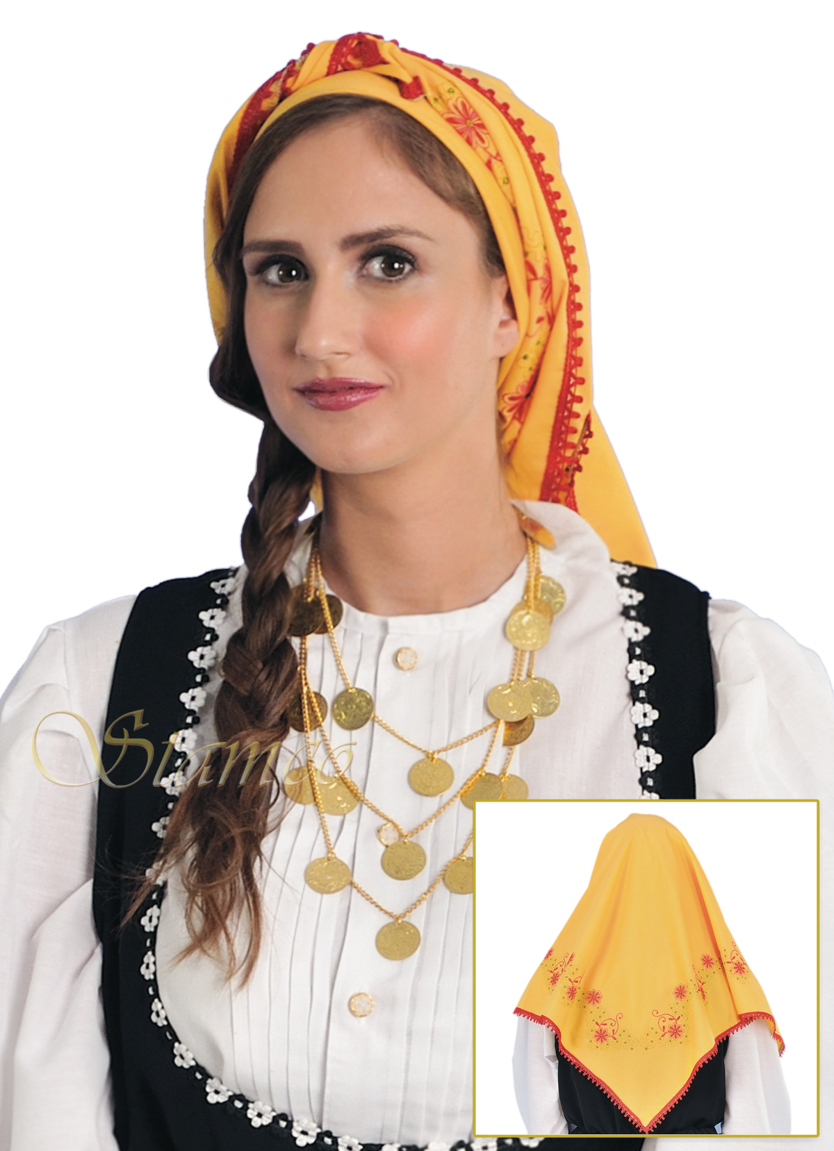 Traditional Scarf Greek Costume : greek-costumes.com