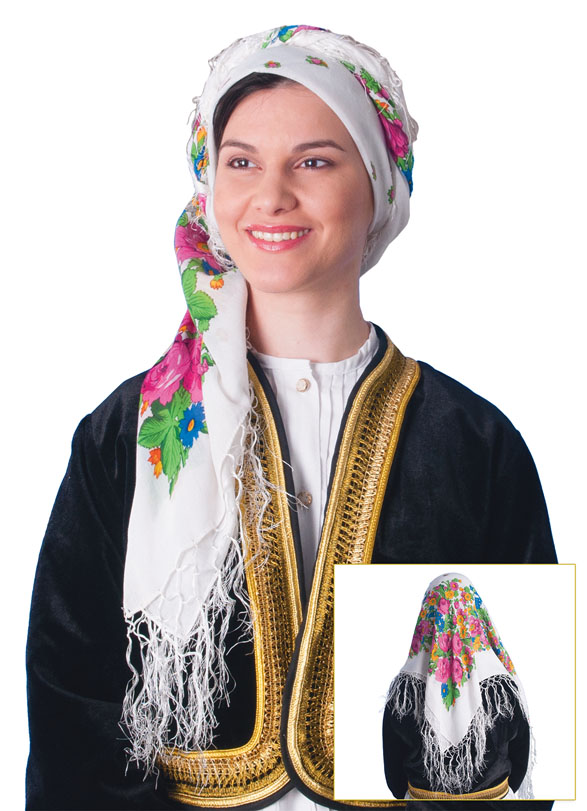 Traditional Scarf Greek Costume : greek-costumes.com